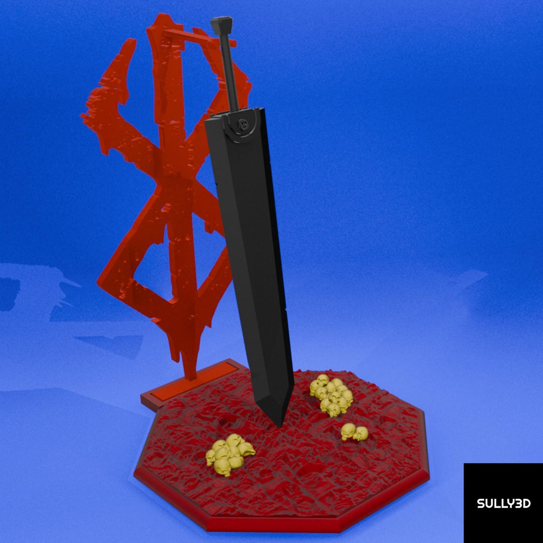 Gut's Dragonslayer and Brand of Sacrifice Miniature Model Sword and ...