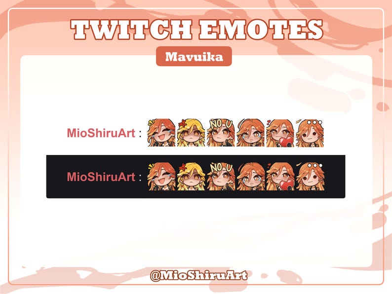 Mavuika Emote Pack Mavuika Twitch Emote Genshin Impact Emotes Twitch ...