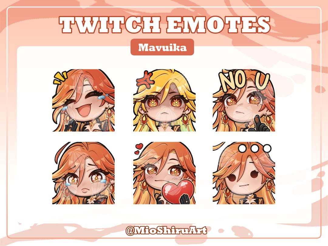 Mavuika Emote Pack Mavuika Twitch Emote Genshin Impact Emotes Twitch ...