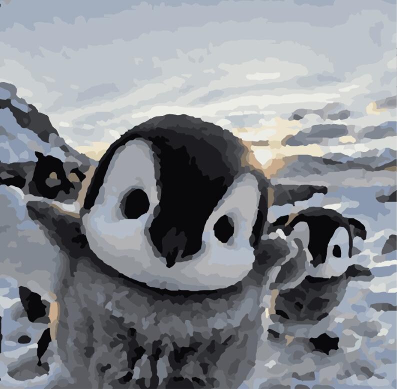 Cute Penguin Selfie Digital Paint by Number Kit Fun DIY Animal Art ...