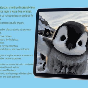 Cute Penguin Selfie Digital Paint by Number Kit Fun DIY Animal Art ...
