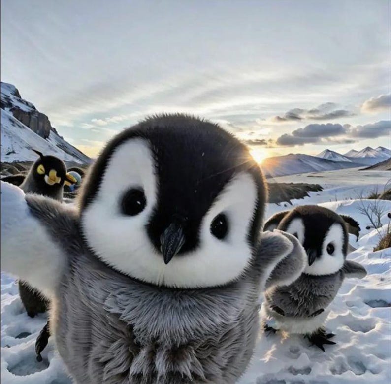 Cute Penguin Selfie Digital Paint by Number Kit Fun DIY Animal Art ...