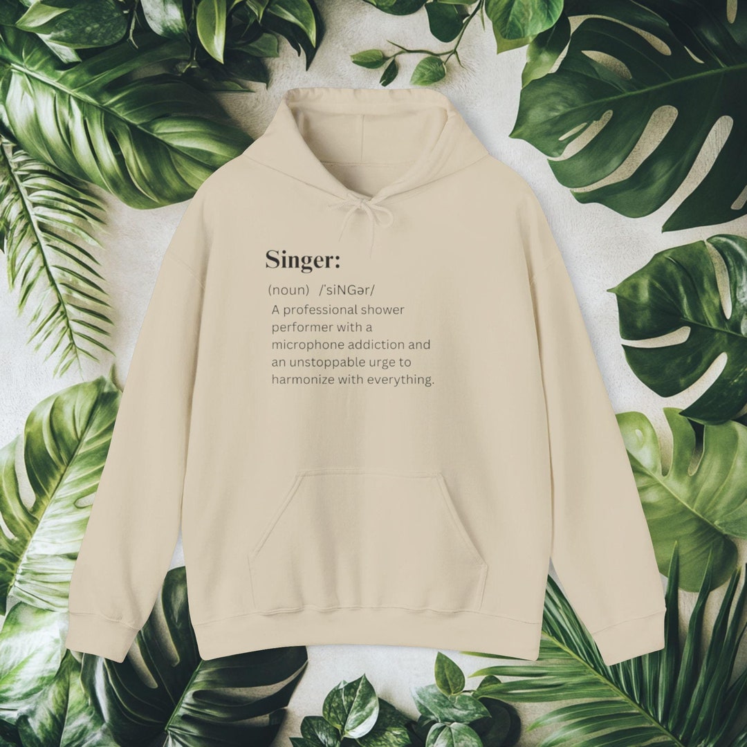 Singer Definition Vocalist Hoodie, Choir Chorus Hoodie Theatre Music ...