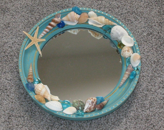 Round Seashell Mirror - Etsy