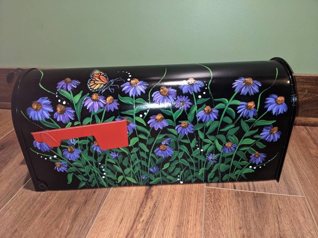 Coneflower and Butterfly Mailbox - Etsy