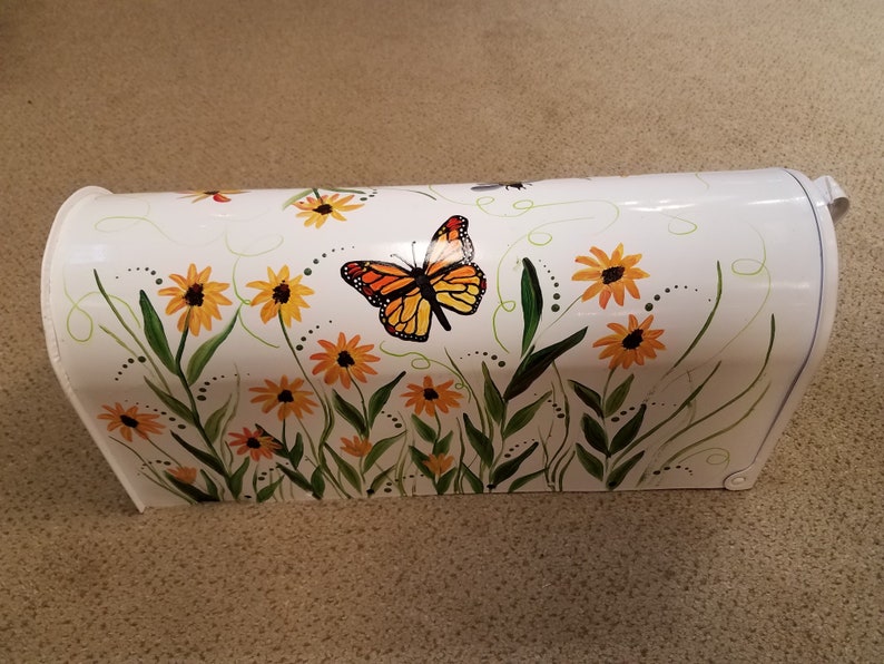 Butterfly and Bumble Bee Hand Painted Mailbox - Etsy
