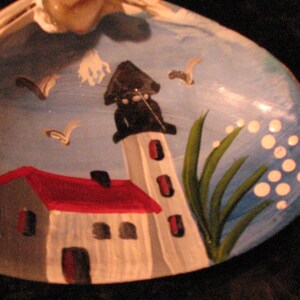 Lighthouse Shell Ornament - Etsy