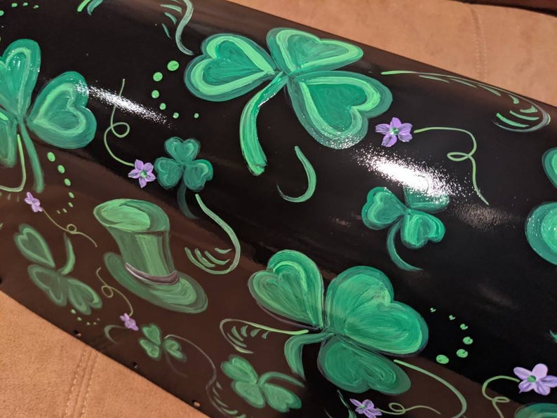 Shamrock Irish Hand Painted Mailbox | Etsy