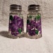 Purple Flowered Salt & Pepper Shakers - Etsy