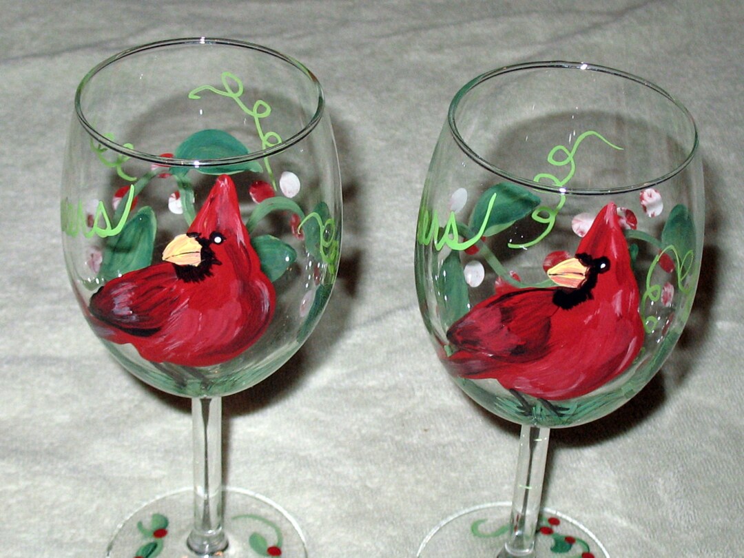 Cardinal Wine Glass one - Etsy