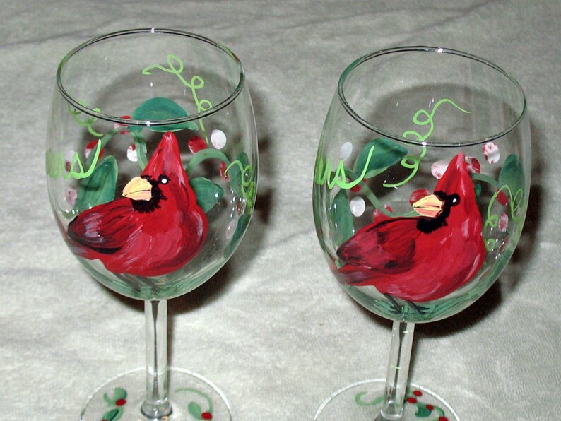 Cardinal Wine Glass one - Etsy