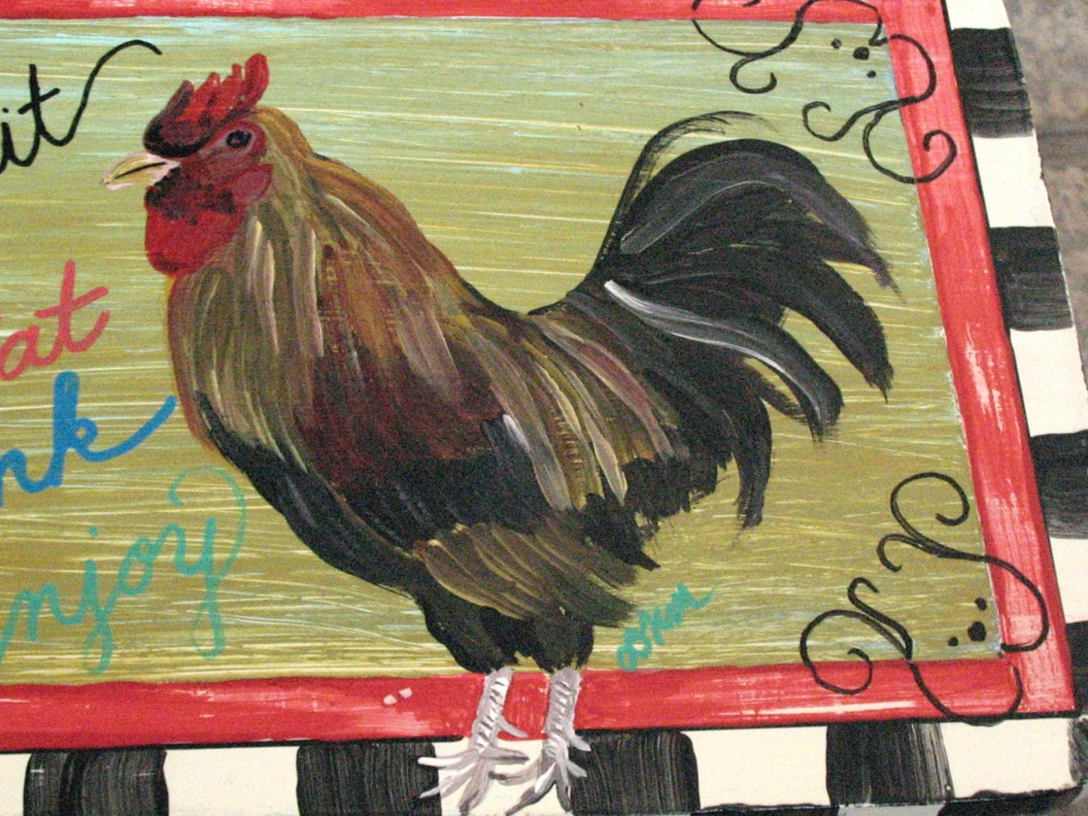 Decorative Rooster Stool - Etsy