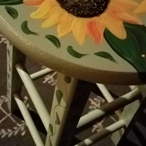 Sunflower and Bumble Bee Hand Painted Bar or Counter Stools - Etsy