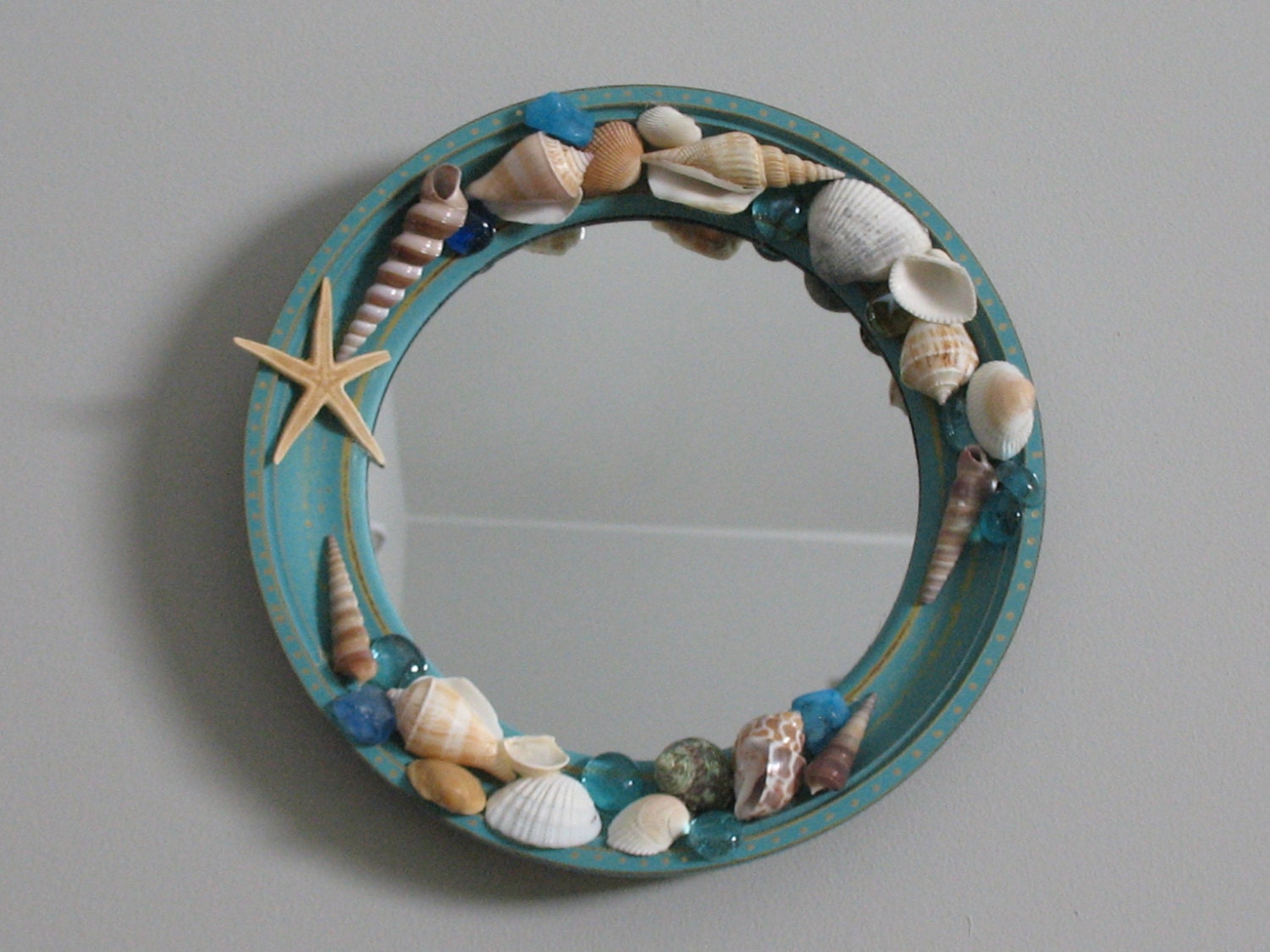 Round Seashell Mirror - Etsy