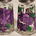 Purple Flowered Salt & Pepper Shakers - Etsy