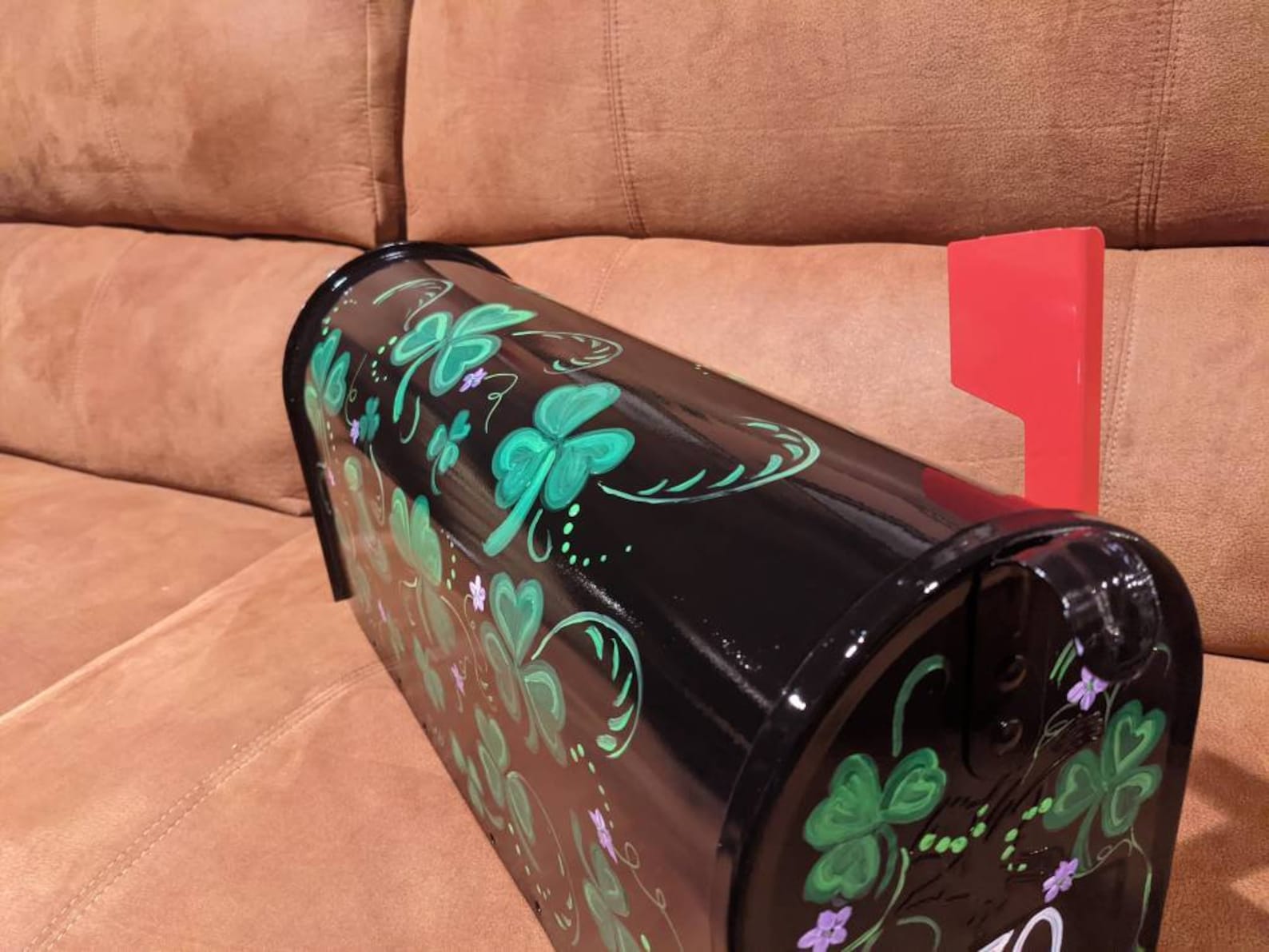 Shamrock Irish Hand Painted Mailbox | Etsy