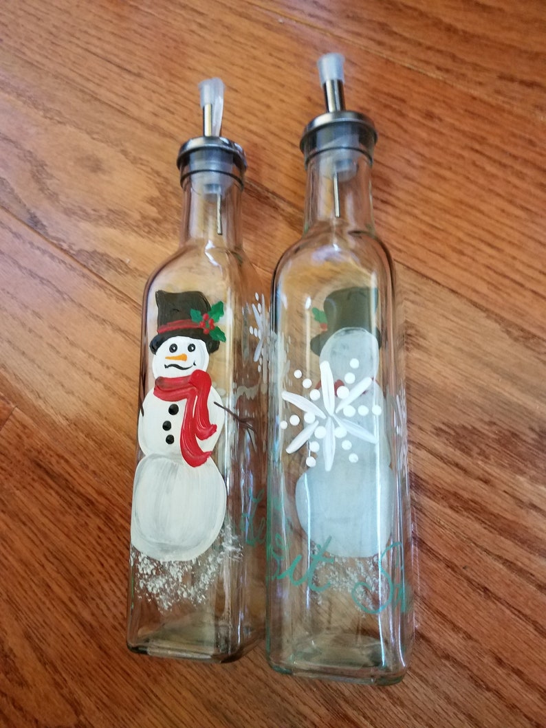 Snowman Oil/lotion Bottle - Etsy