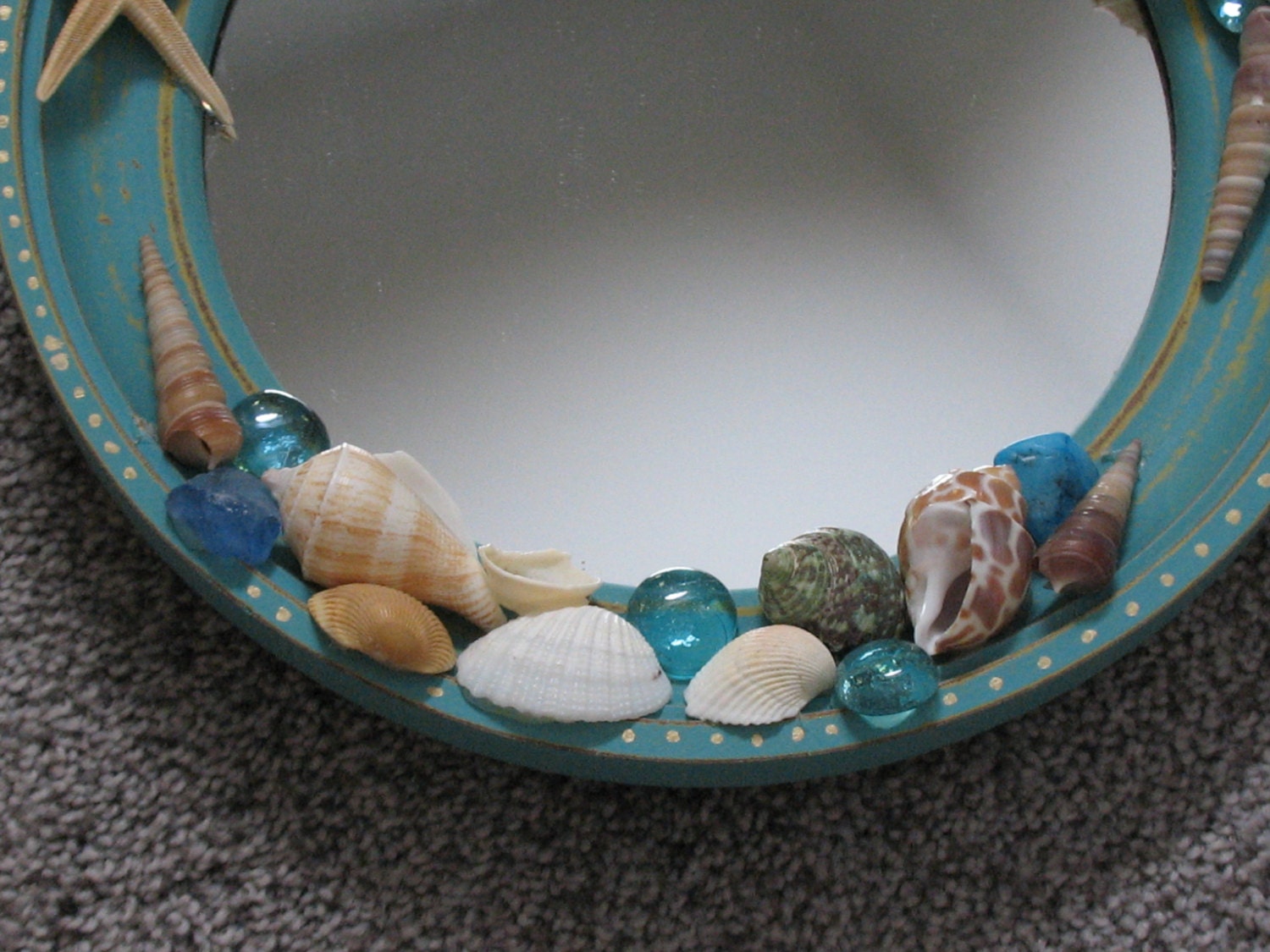 Round Seashell Mirror - Etsy