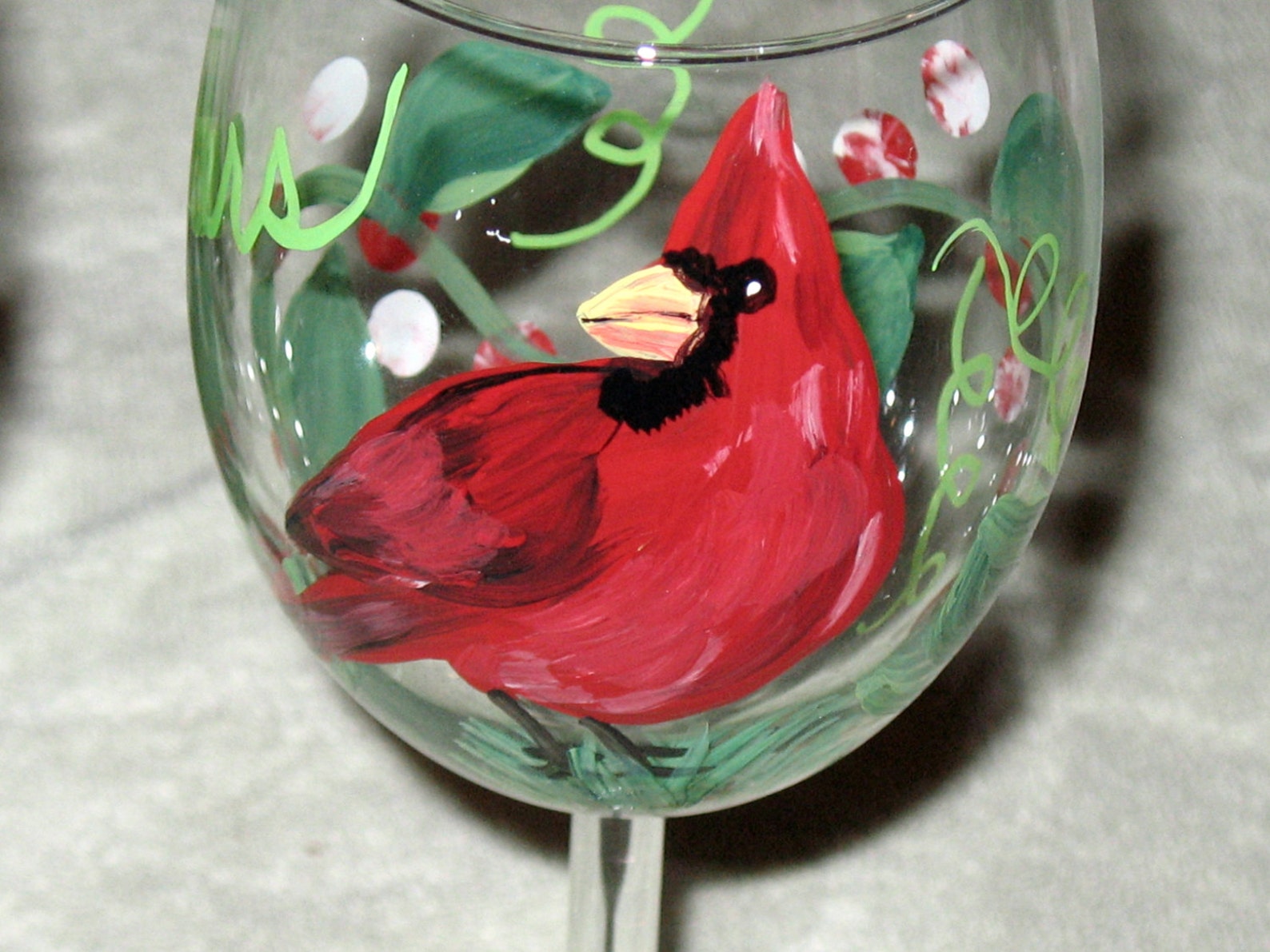 Cardinal Wine Glass one - Etsy