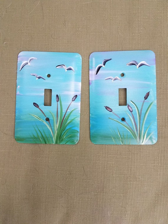 Beach theme decorative switchplate | Etsy