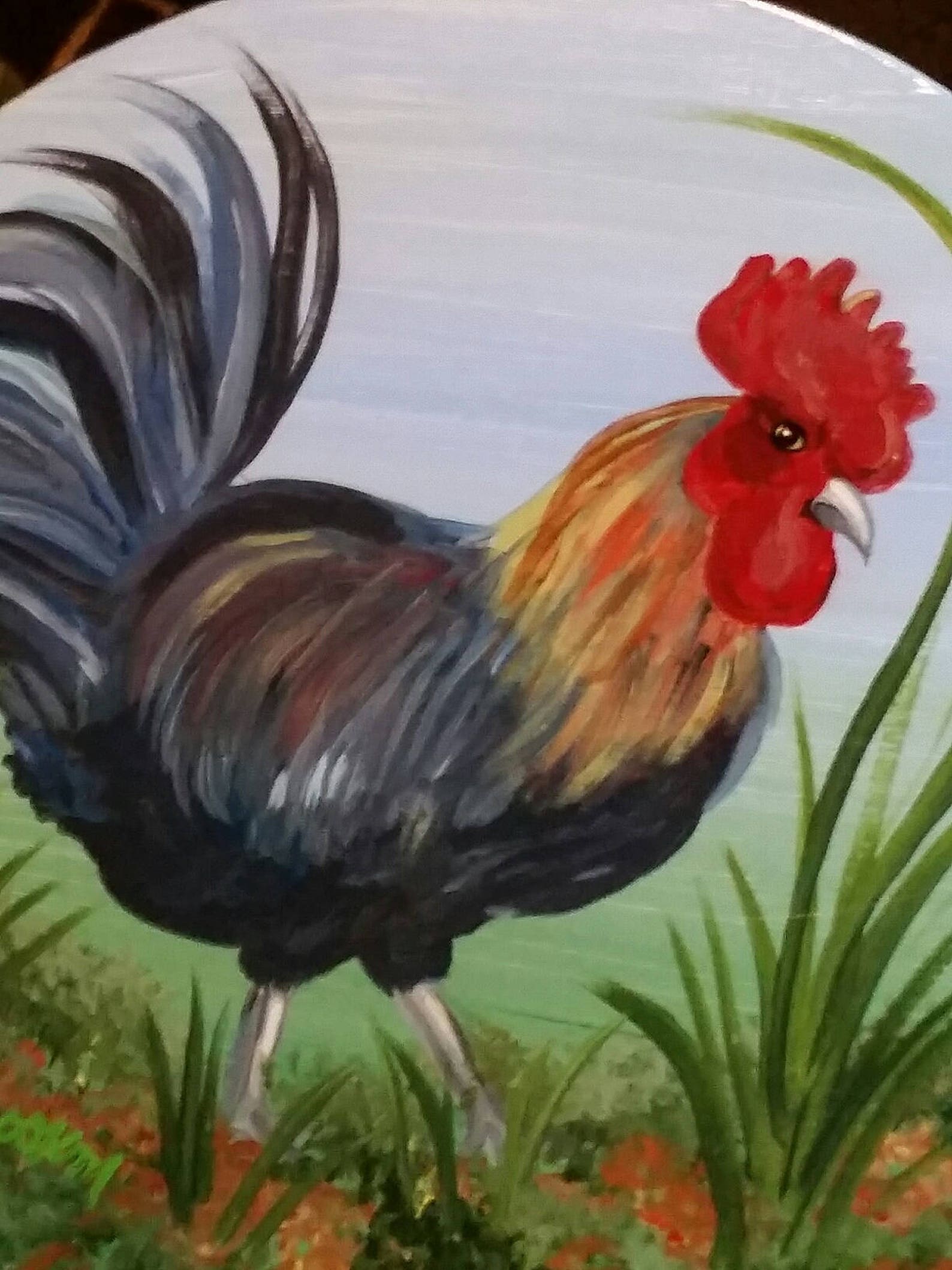 Rooster Design Custom Painted Barstools and Counter Stools - Etsy