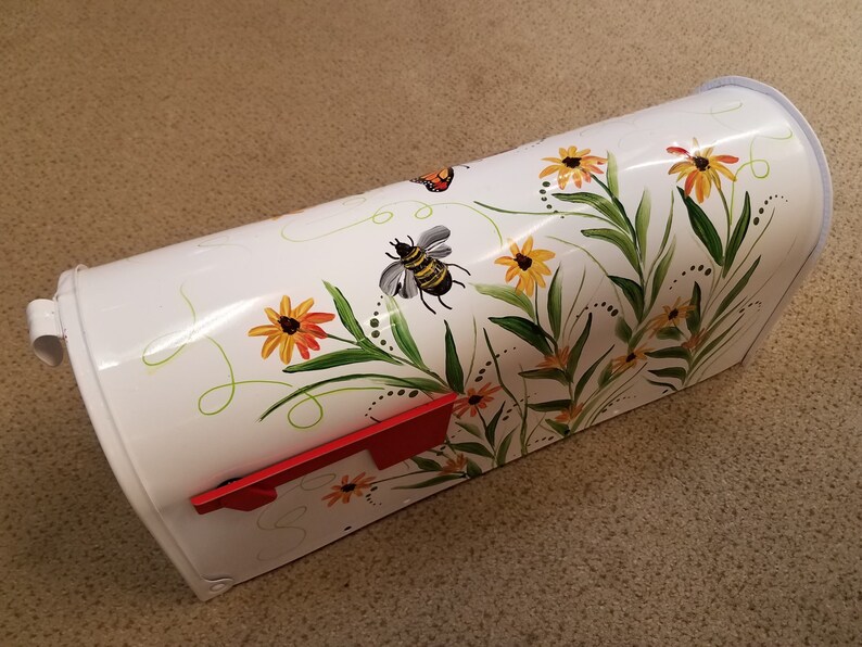 Butterfly and Bumble Bee Hand Painted Mailbox - Etsy