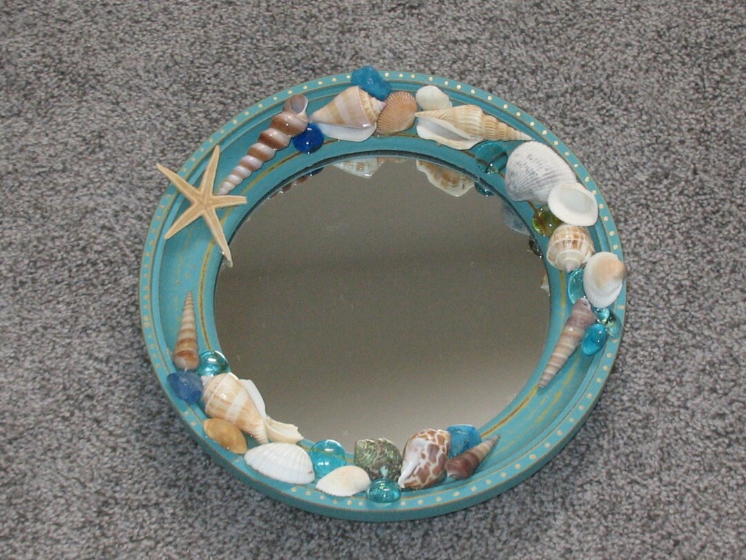 Round Seashell Mirror - Etsy