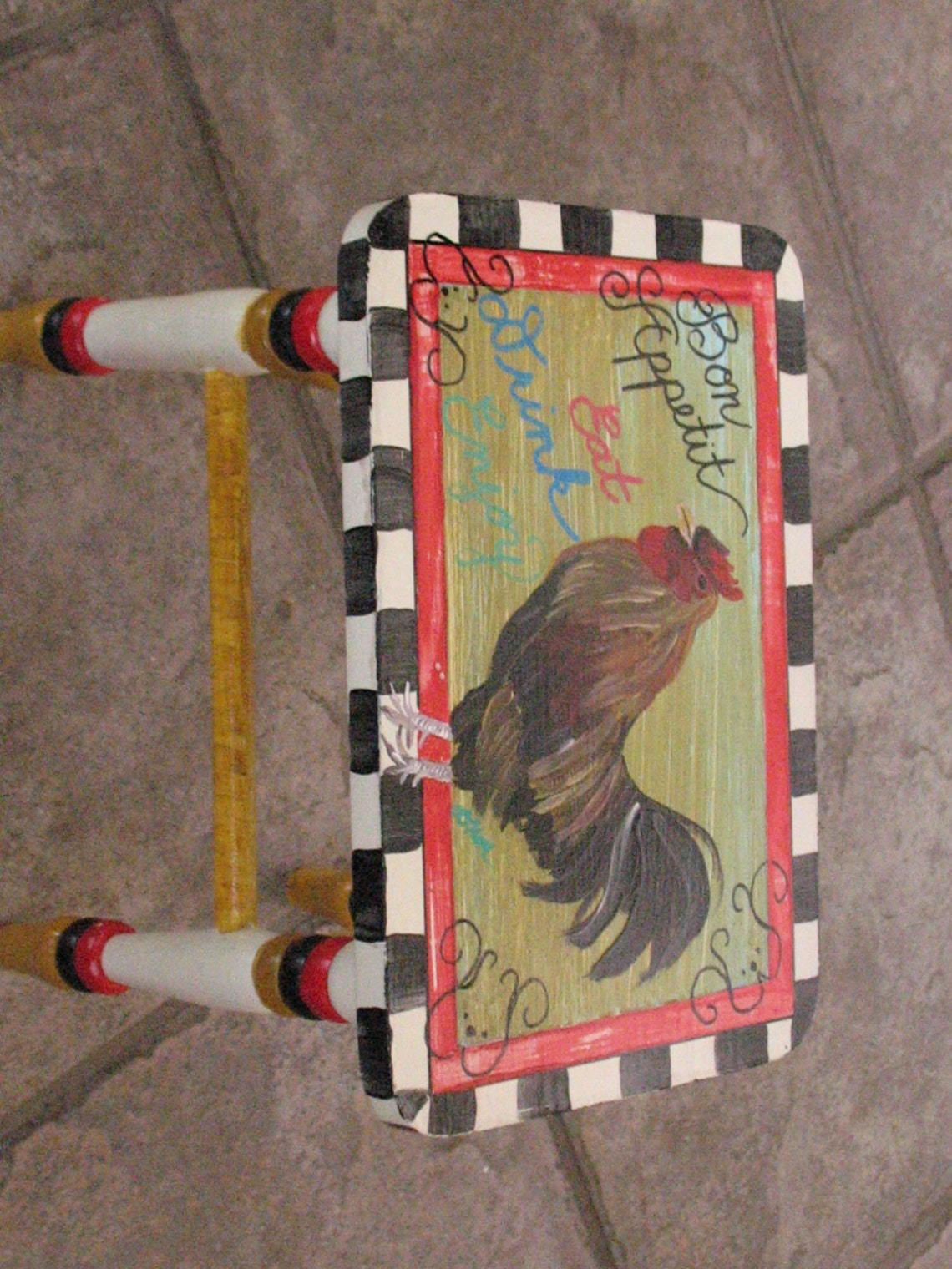 Decorative Rooster Stool - Etsy