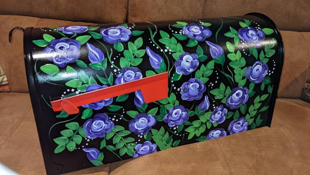 Roses Hand Painted Mailbox - Etsy