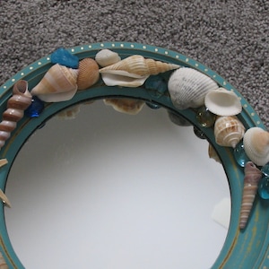 Round Seashell Mirror - Etsy