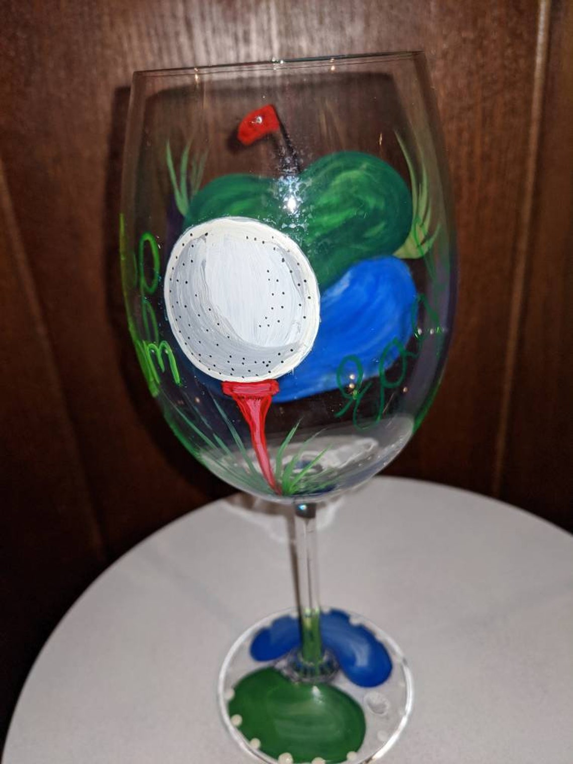 Personalized golf wine glass one | Etsy