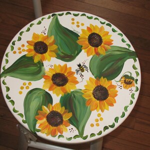 Sunflower and Bumble Bee Hand Painted Bar or Counter Stools - Etsy