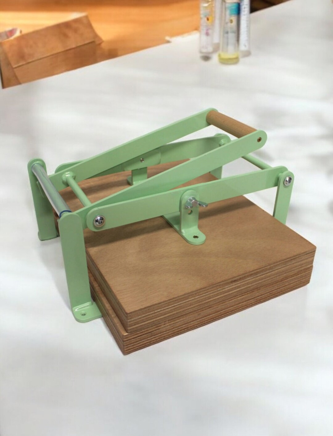 A3 Mint Color Hand Linoleum Press, Embossing Relief Lino Press, Hand ...