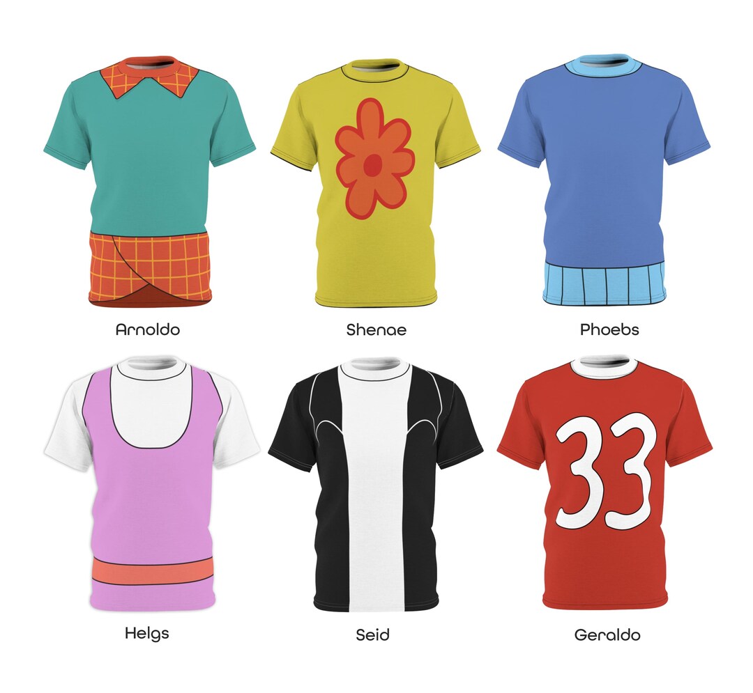 Hey Arnold Inspired Cosplay Unisex T-shirt Costumes - Etsy