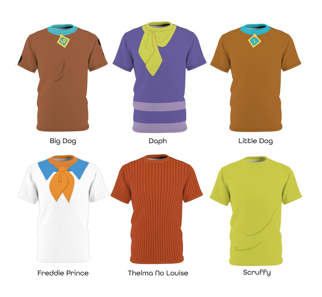 Unisex Scooby Doo Inspired Group Cosplay T-shirt Costumes - Etsy