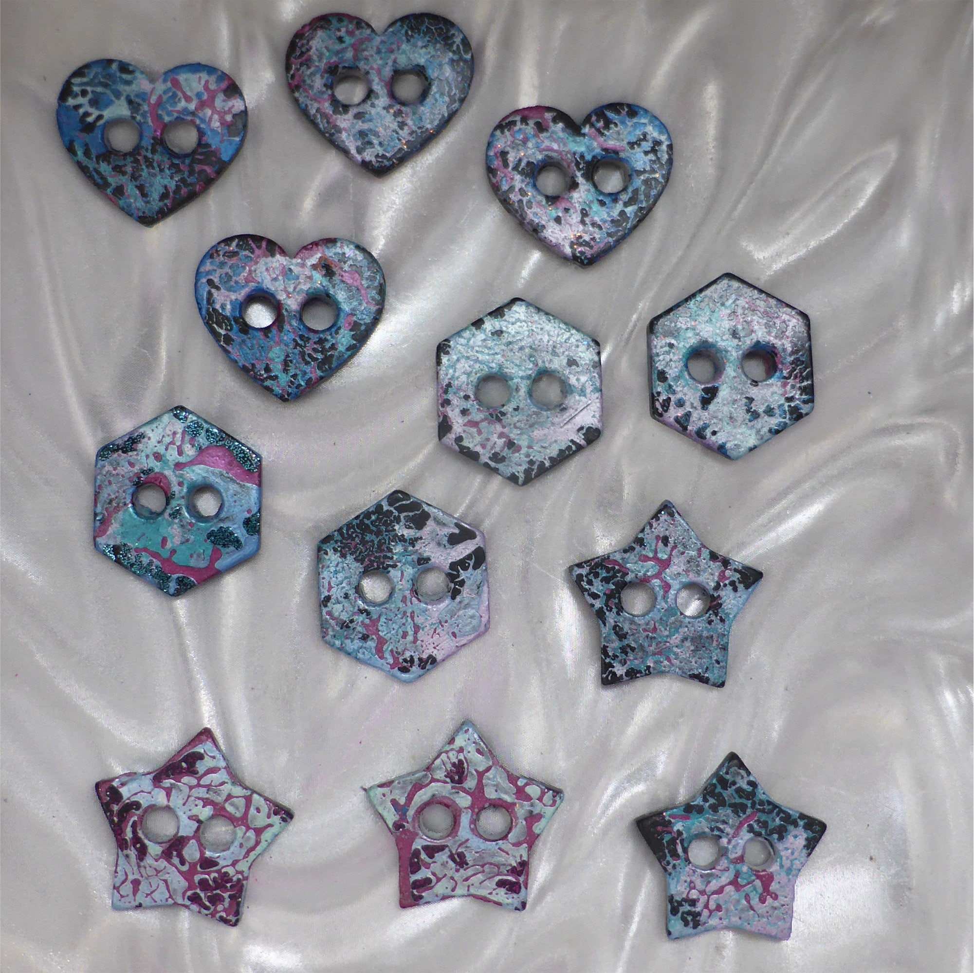 12 Unusual Handmade Buttons set12_24 - Etsy UK