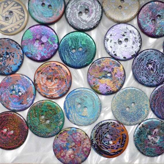 Handmade Resin Sewing Buttons MY CHOICE of 6 Different Very - Etsy
