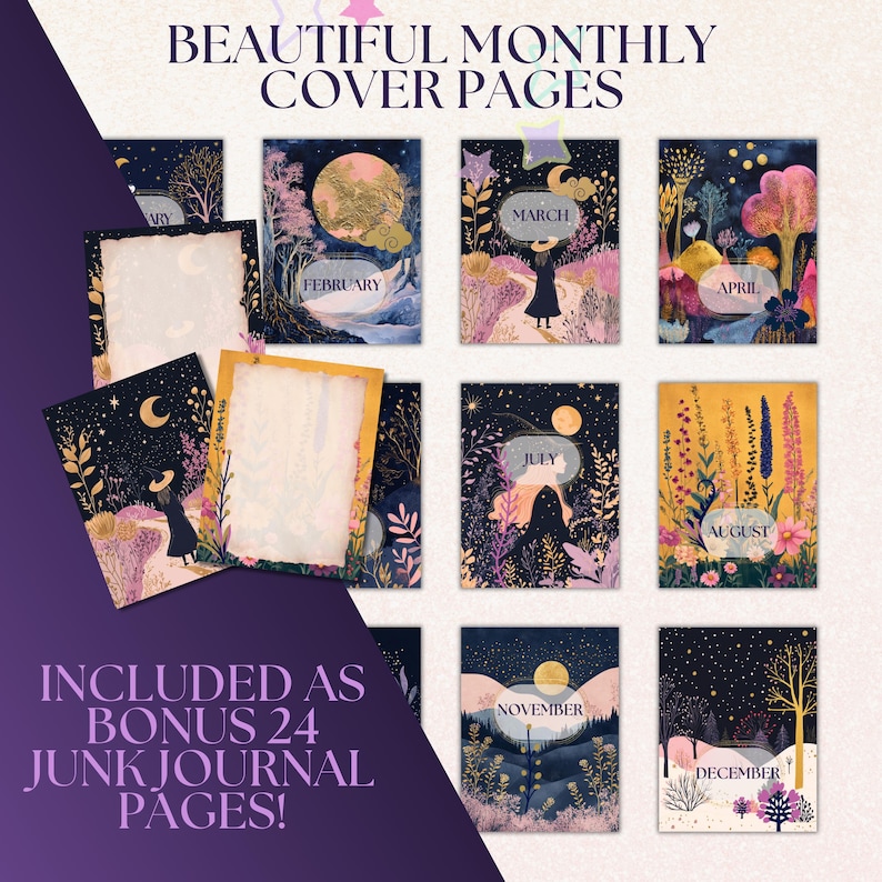 2025 Witches Daily Planner Monthly Weekly Daily Tarot Planner Moon