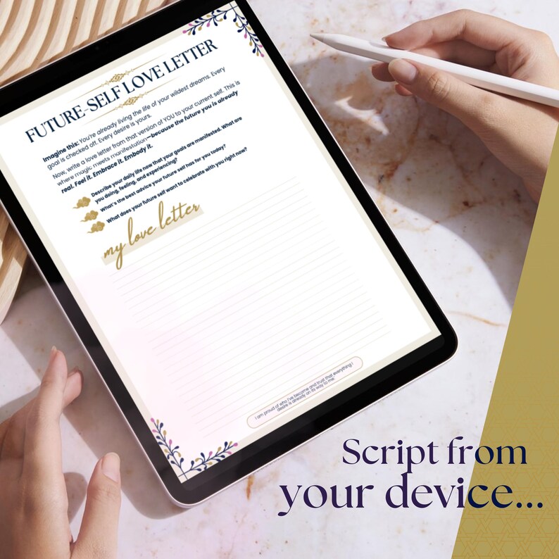 Future-self Love Letter Manifestation Page Law of Attraction Scripting Template Manifest Journal ...