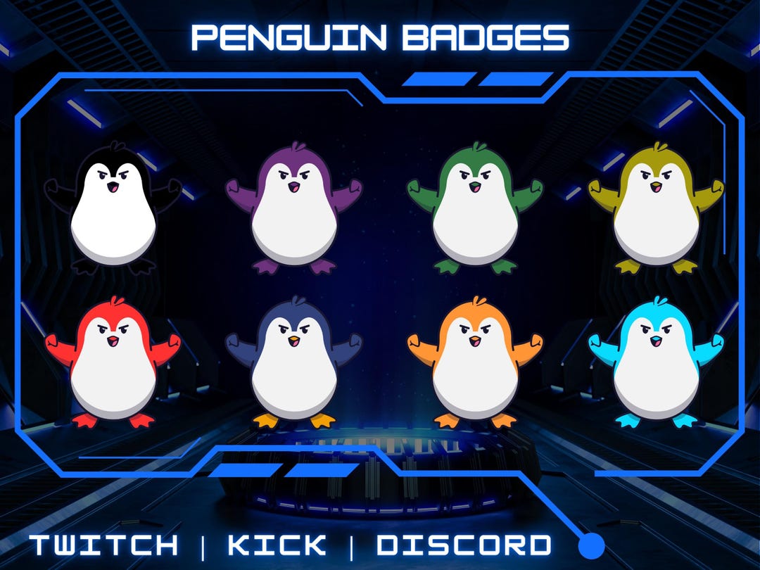 Penguin Sub Badges / Sub Badges for Twitch / Animal / Cute / Design ...