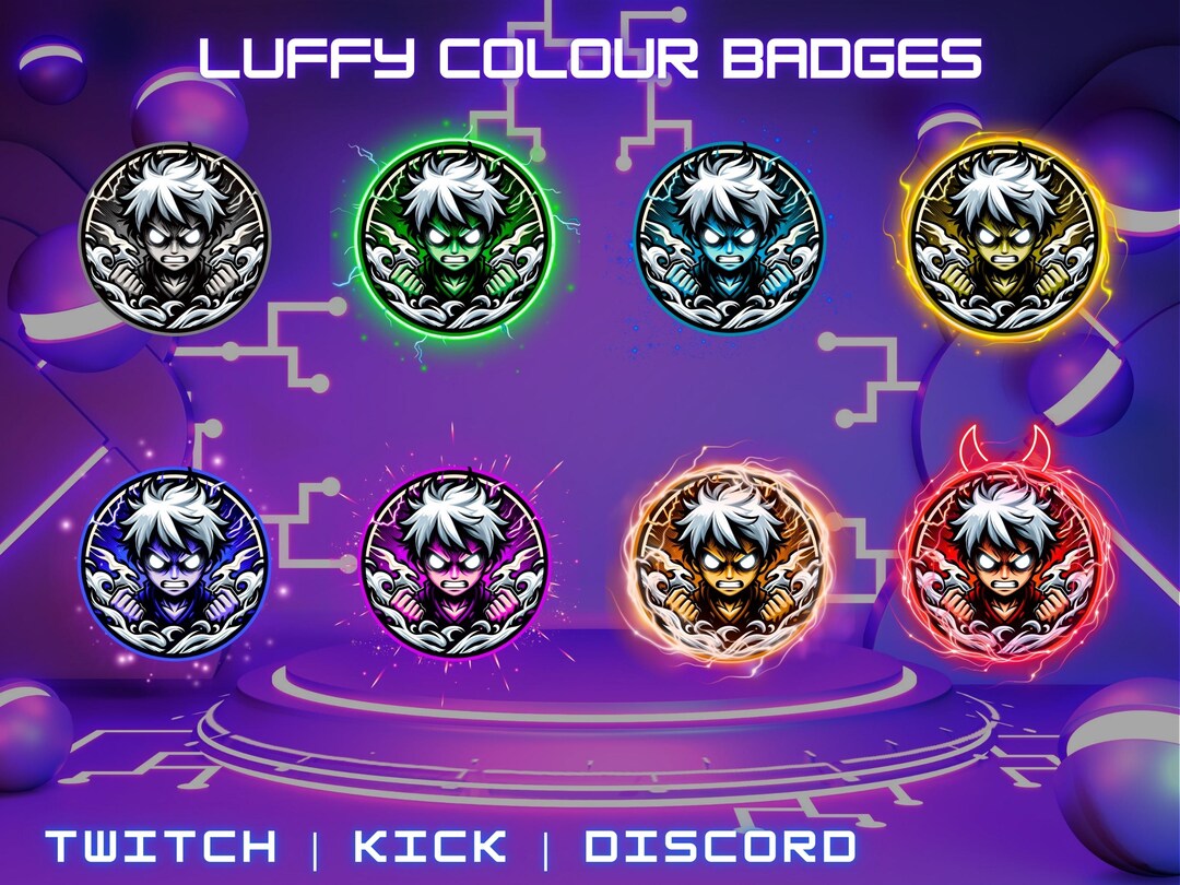 Twitch Character Sub Badges | Anime-inspired Badges | Twitch Cheer ...