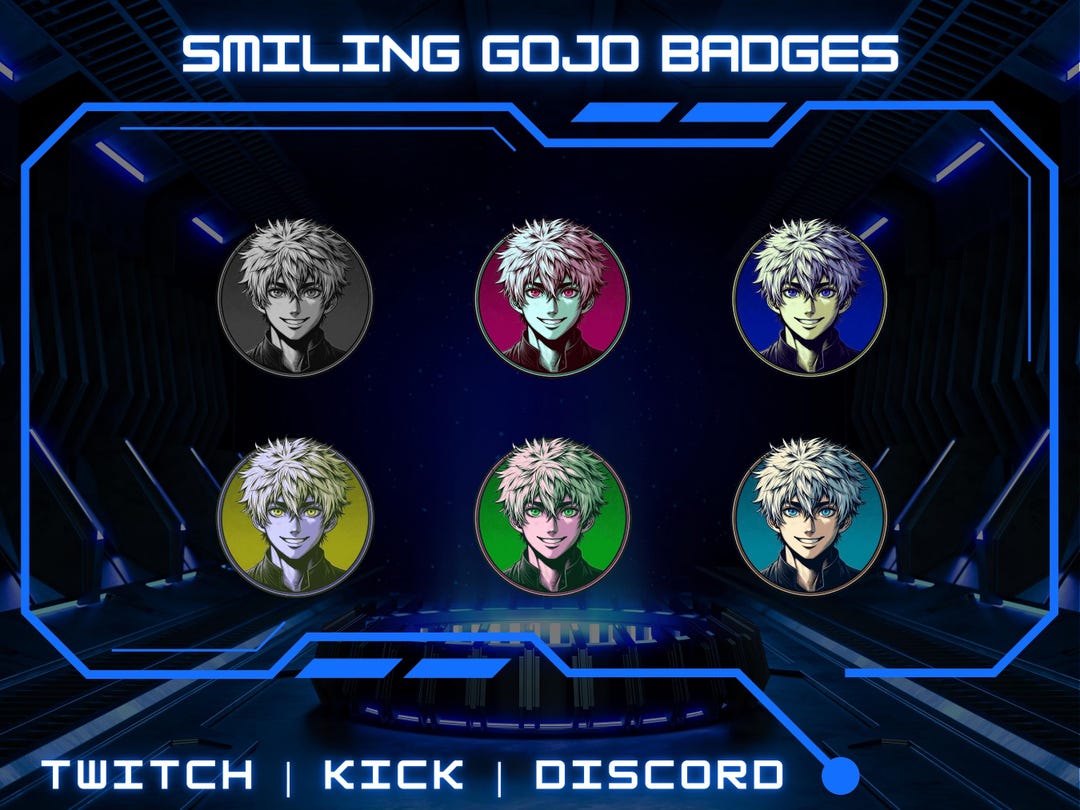 Smiling Anime Guy Badges for Twitch/youtube/discord Bit Badges Twitch ...