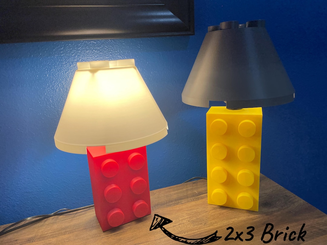 Oversized 2x3 Brick Table Lamp: Playful Kid's Room Décor - Etsy