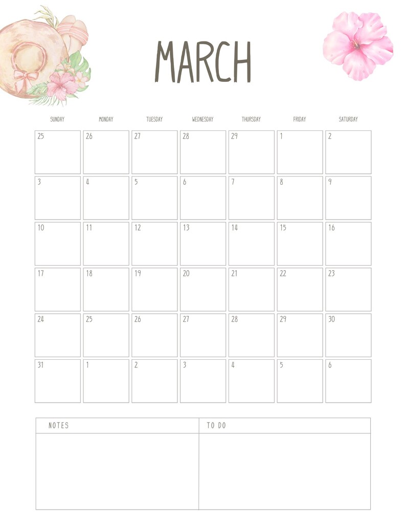 2024 Yearly Planner Printable, Annual Planner, Beach Themed Planner, A4 ...