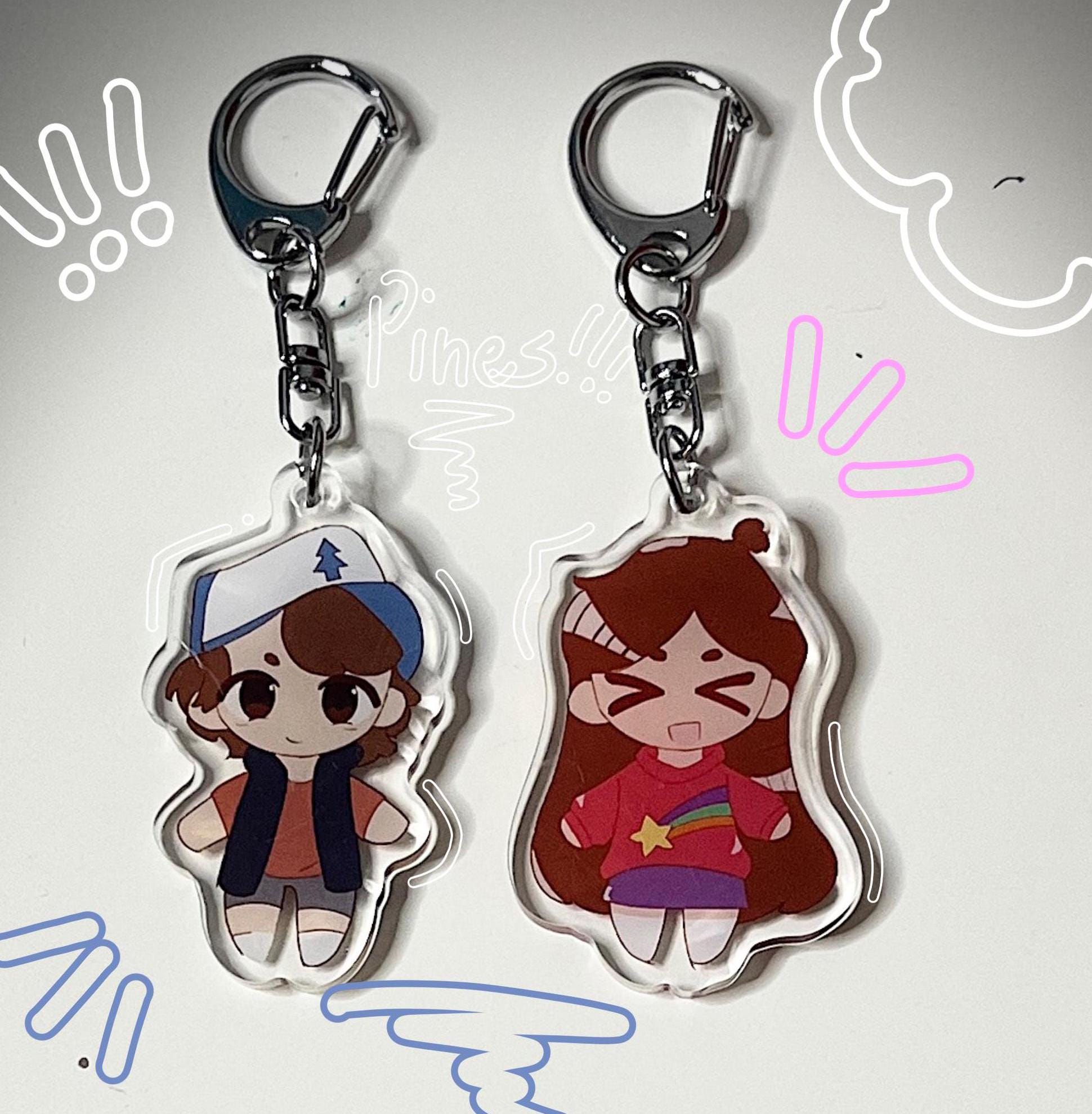 Dipper and Mabel Acrylic Keychains 2” | Gravity Falls | - Etsy