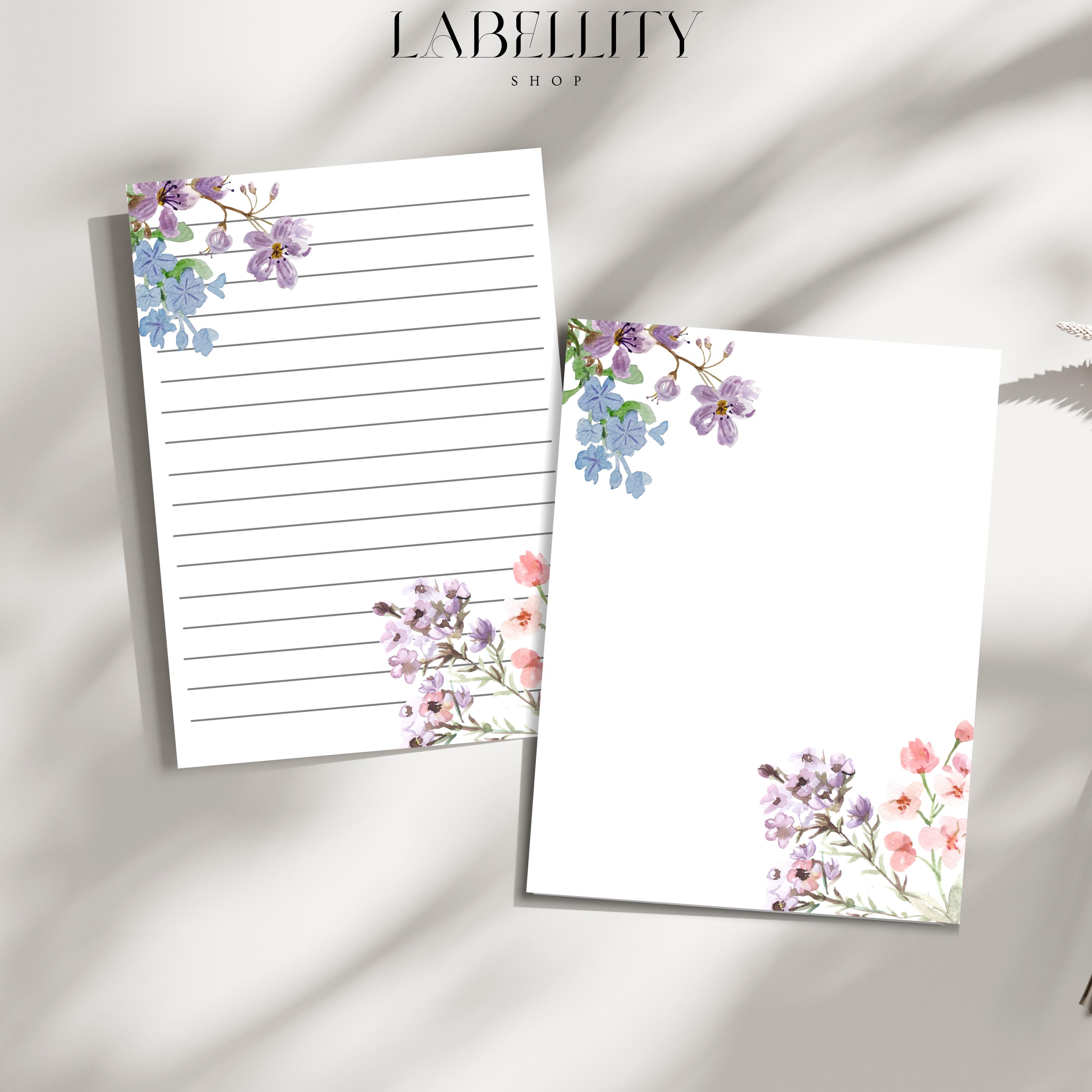 Enchanting Botanical Printable Stationery Set – Perfect for Elegant ...