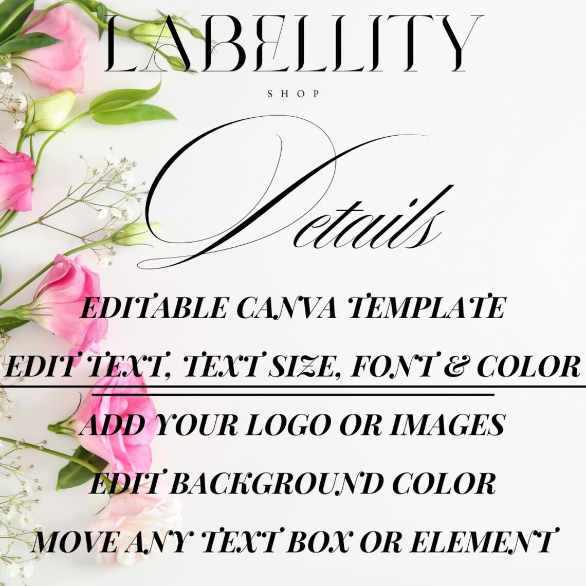 Customizable Food Label – Printable Food Label, DIY Bakery Ingredient ...