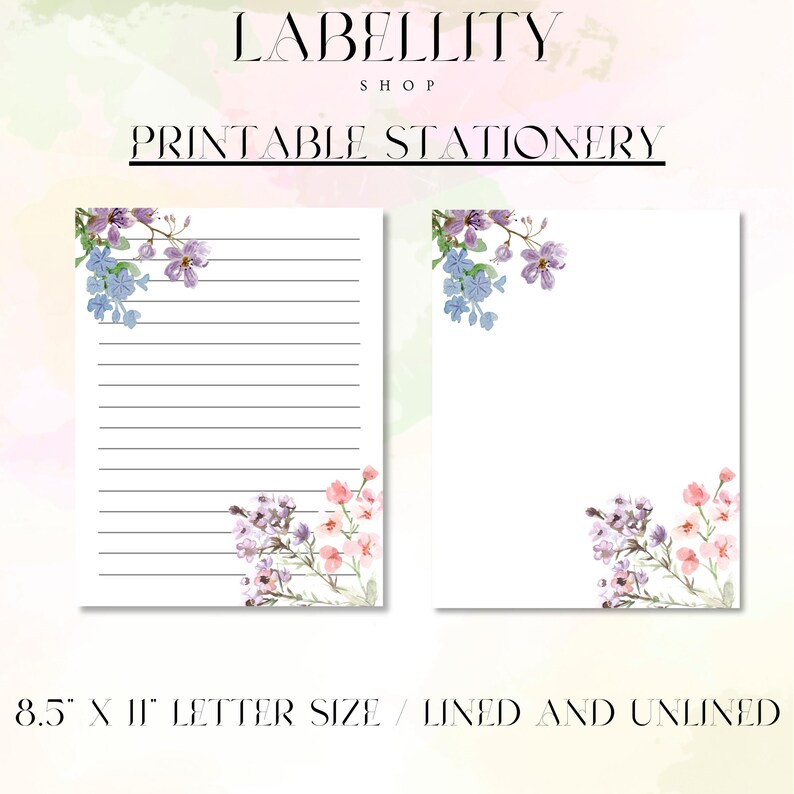 Enchanting Botanical Printable Stationery Set – Perfect for Elegant ...