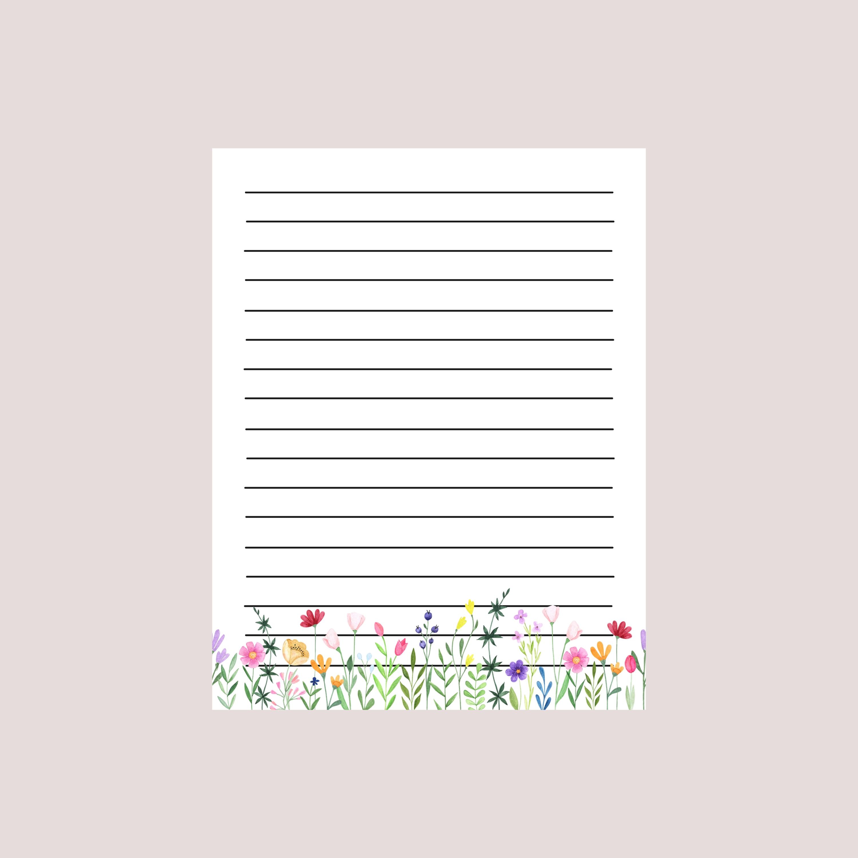 Enchanting Botanical Printable Stationery Set – Perfect for Elegant ...