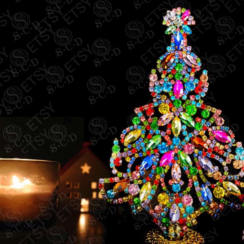 Rhinestone Tree - Etsy